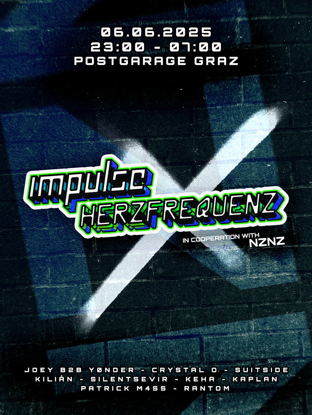 impulse, HERZFREQUENZ & NZNZ - postgarage Veranstaltungshalle Graz-Gries